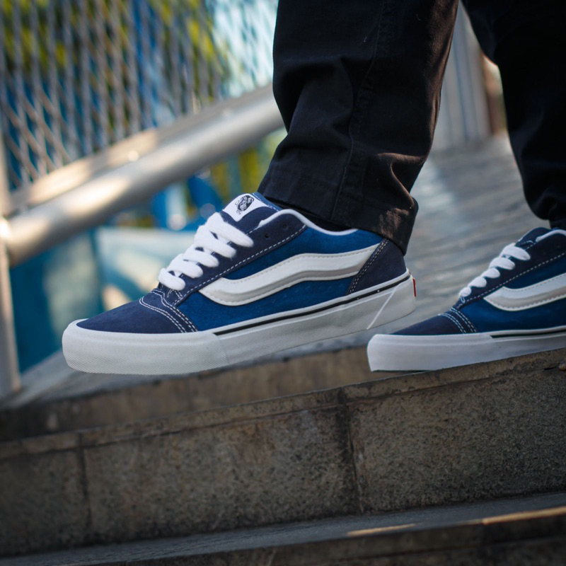 Jual Sepatu Vans Knu Skool Navy White Original | Shopee Indonesia