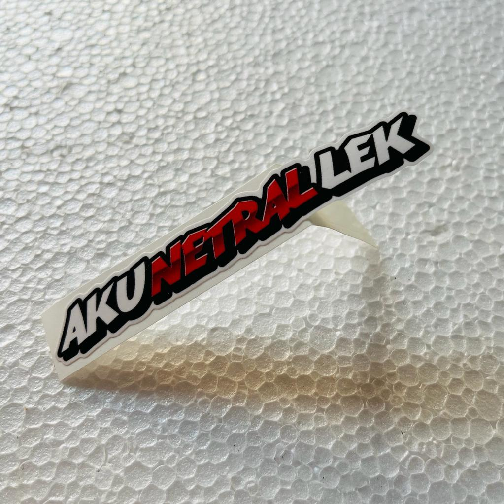 Jual Sticker Aku Netral Lek Orajet Laminasi Glossy | Shopee Indonesia