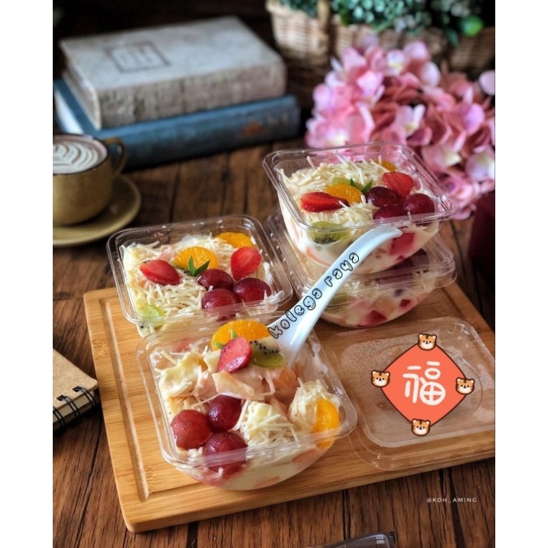 Jual Mika Es Kepal Milo Mika Salad Buah Mika Salad Sayur Plastik FoodGrade 500ML Isi 25PCS ...