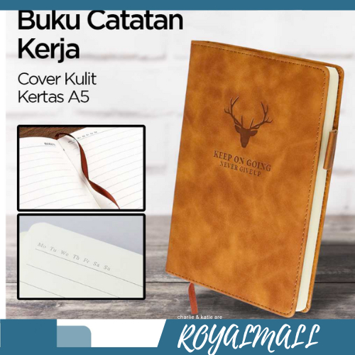 Jual Buku Catatan Kerja Notebooks Cover Kulit Kertas A5 / Buku Catatan ...