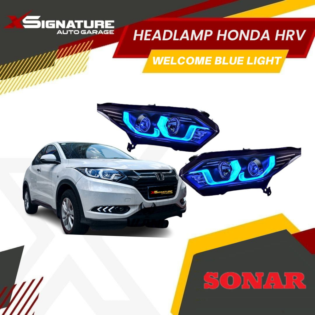 Jual HEADLAMP HONDA HRV VERSION 2 WELCOME BLUE TO WHITE DRL COMPLETE ...