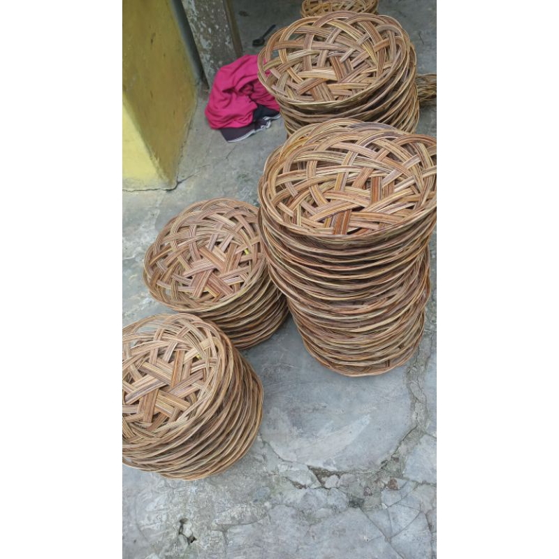 Jual Daya tirta Piring anyaman Piring lidi alami Piring makan anyaman ...