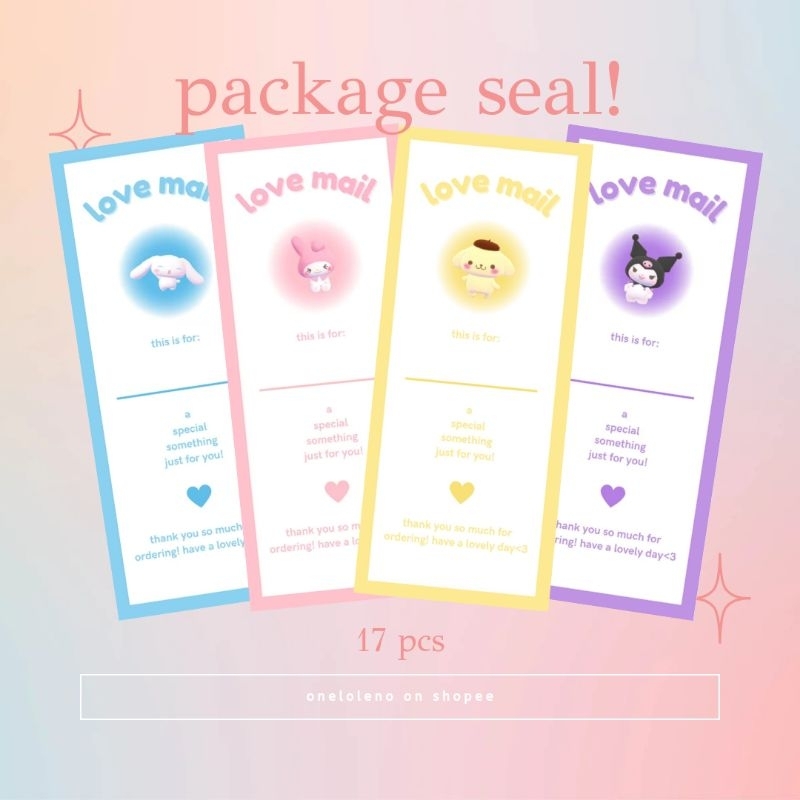 Jual 20 PCS package/mail seal/sticker seal paket (read desc) BISA ...