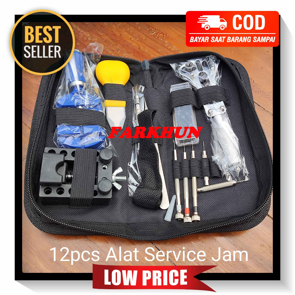 Jual PAKET KOMPLIT LENGKAP 12 PCS ALAT SERVIS JAM TANGAN WATCH TOOLS ...
