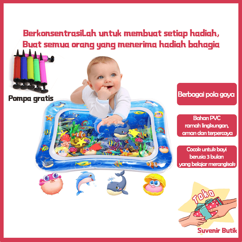 Jual BISA COD Water Pad Bayi Tummy Time Playmate Water Baby Mainan Bayi ...