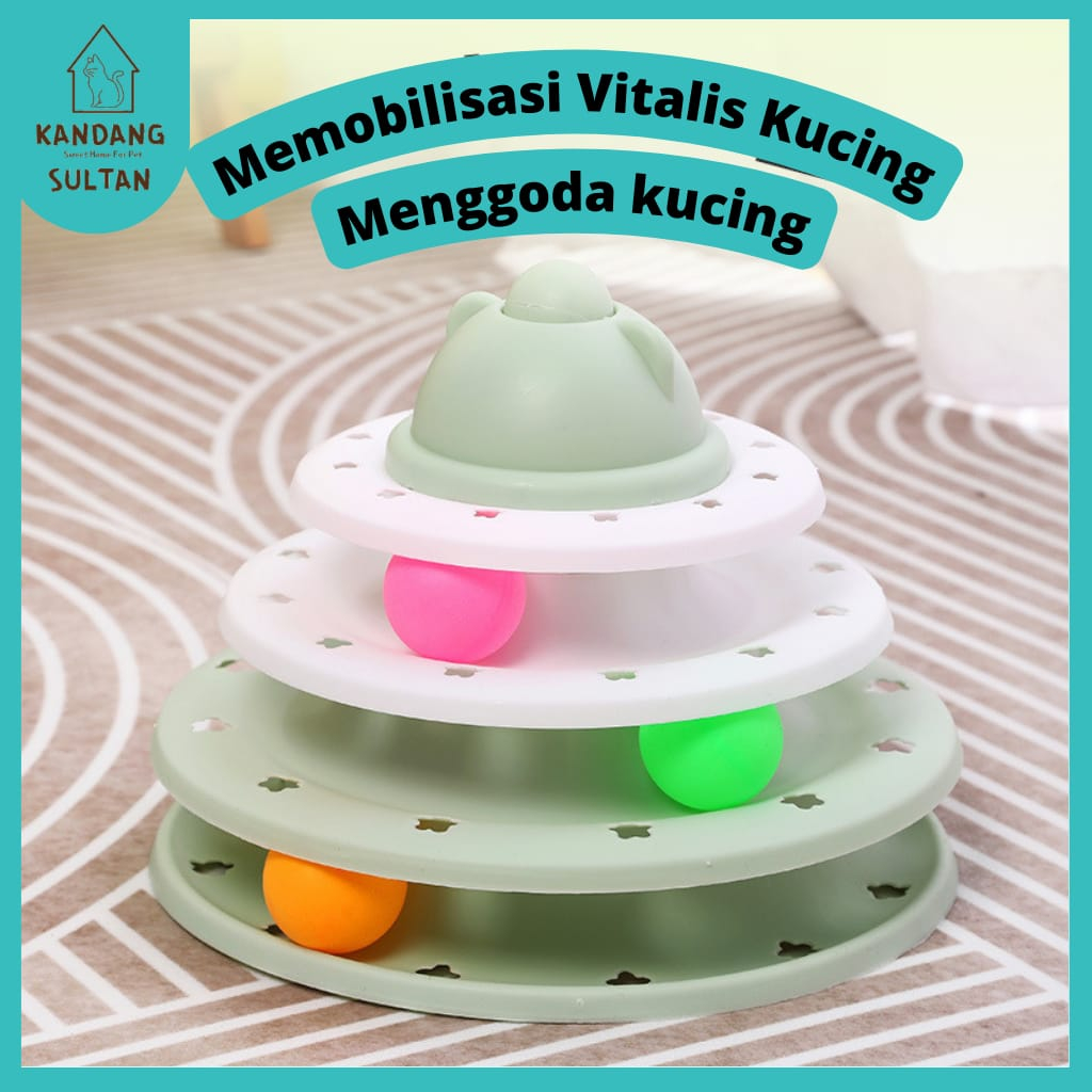 Jual Kandangsultan-Mainan Kucing Interaktif Play Tower Kepala Kucing ...