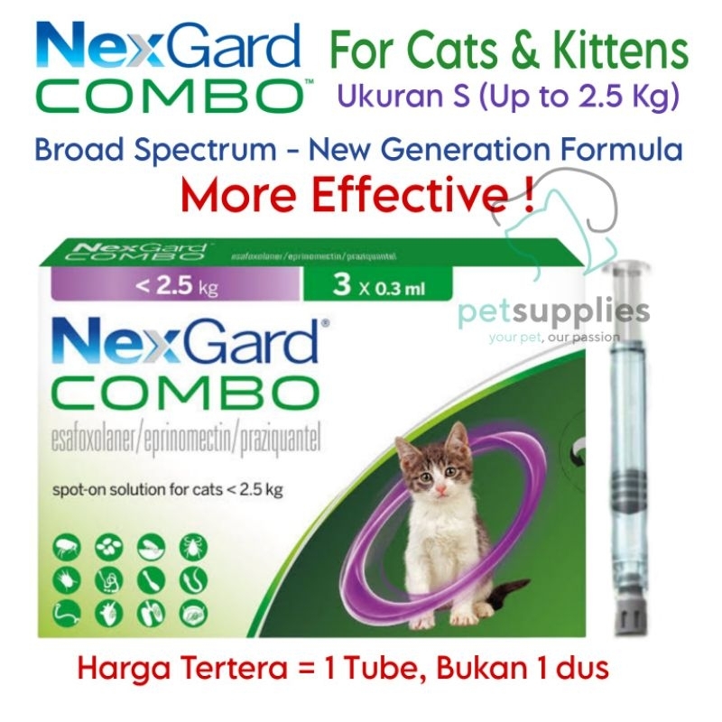 Jual Obat Kutu Kucing Scabies Kucing Pengganti Broadline NEXGARD COMBO ...