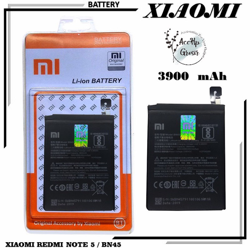 Jual Baterai Batre Redmi Note 5 / Note 5 Pro / Note 5 Plus BN 45 Batrai Battery Redmi BN45 ...