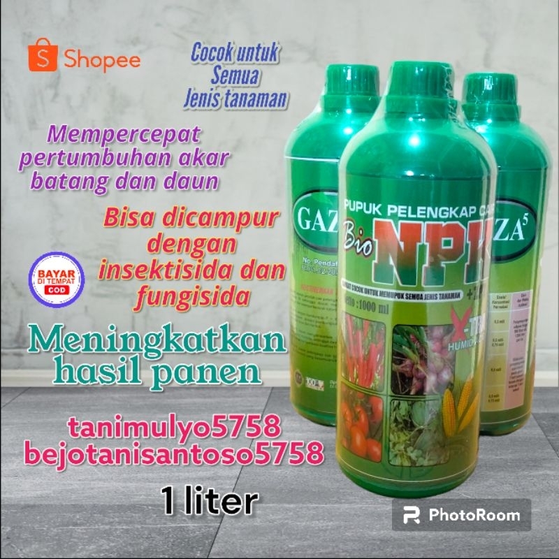 Jual NPK GAZA 1 Liter + Kalium Humad + Ga5 + Anti Jamur cocok untuk semua jenis tanaman | Shopee ...