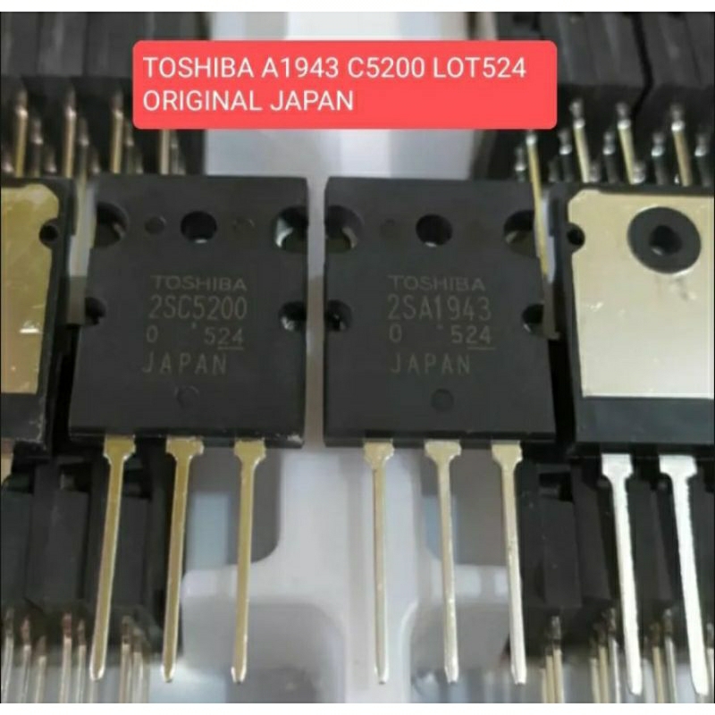 Jual TRANSISTOR TOSHIBA 2SA1943 2CS5200 LOT 524 ORIGONAL ASLI JAPAN TO 135VAC | Shopee Indonesia