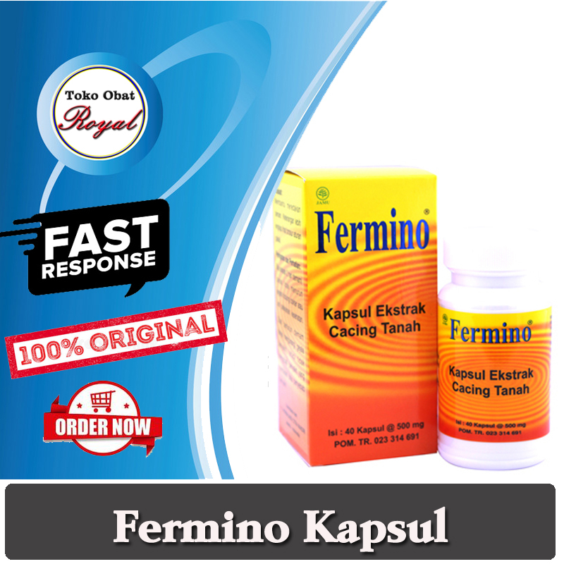 Jual Fermino Kapsul Ekstrak Cacing Untuk Demam dan Tifus | Shopee Indonesia