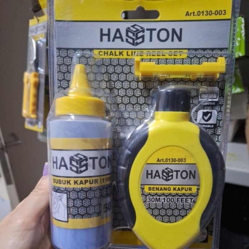 Jual penggaris benang sipatan +kapur HASSTON chalk line 30meter +powder ...