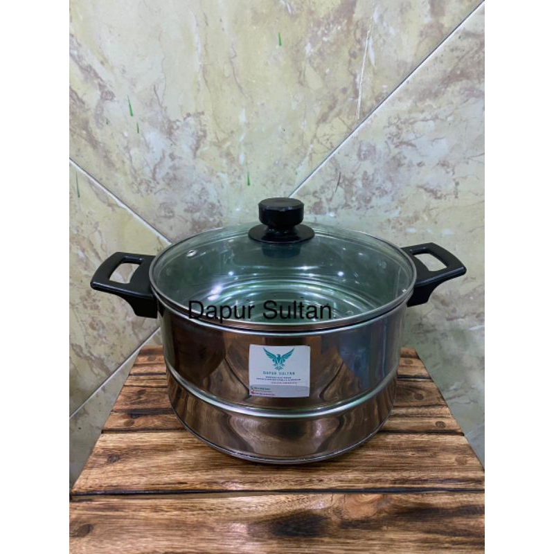 Jual Panci Steamer 22 cm Dandang Kukusan Panci Rebus untuk menanak nasi ...