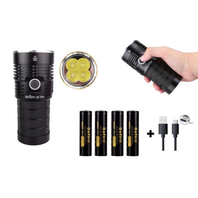 Jual Sofirn Q8 Pro 4*XHP50B 11000 lumens senter super terang | Shopee ...
