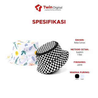 Jual Twindigital Custom Desain Bucket Hat Canvas Sublim Topi Pantai ...