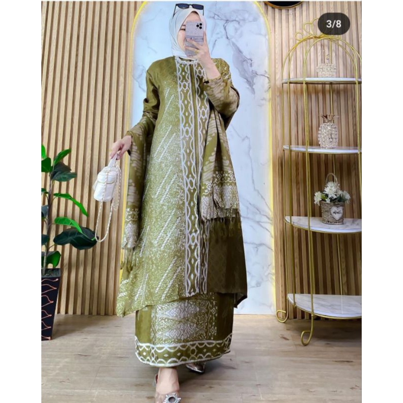 Jual Set Rok Slendang Premium Si.Se.Na | Shopee Indonesia