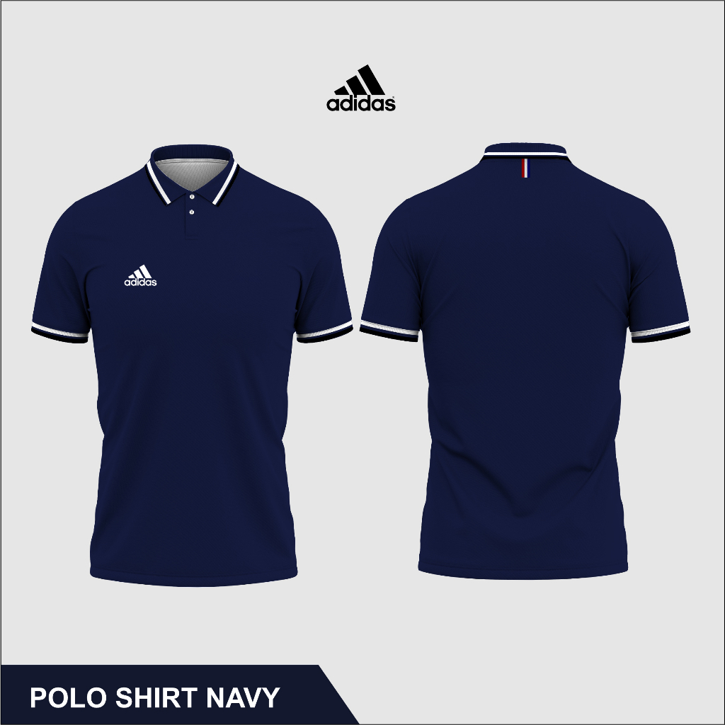 Jual Kaos Polo Kerah List-2 / Polosan Wangki Logo Adidas Terbaru/ Kaos ...