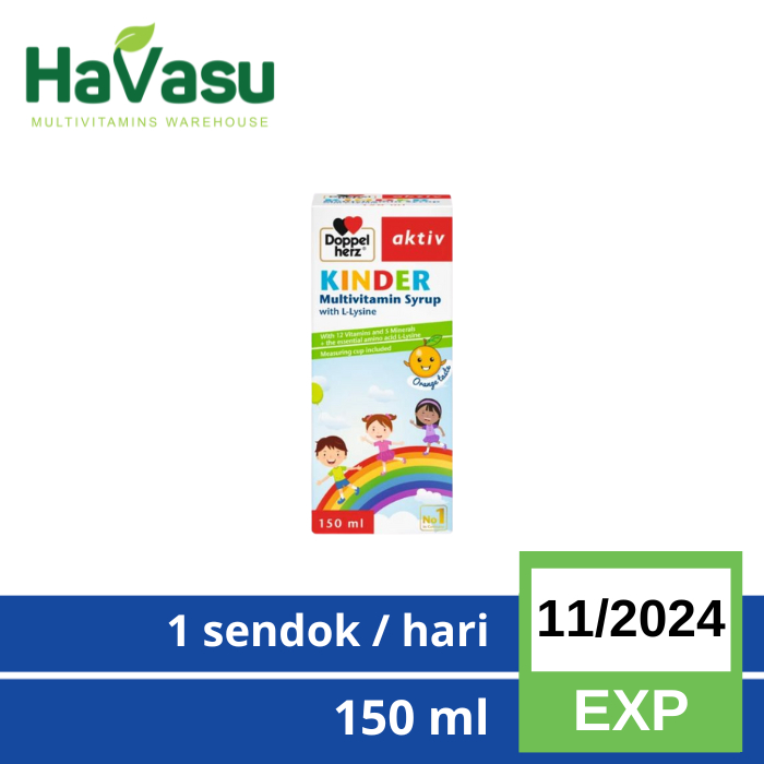 Jual Doppelherz Kinder Multivitamin Syrup 12 Vitamin 5 Mineral Sirup ...