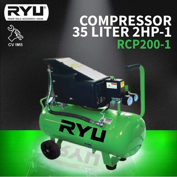 Jual RYU RCP200-1 MESIN KOMPRESOR COMPRESSOR 35 LITER 2 HP RYU RCP 200 ...