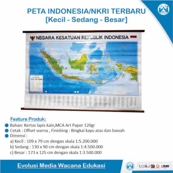 Jual Peta Indonesia Bingkai Besar 175x125 cm - Kecil 109x79 cm | Shopee ...