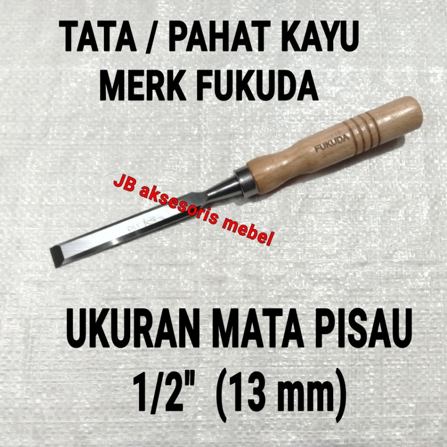 Jual TATA PAHAT KAYU 1/2" (13 mm) FUKUDA / TATAH PISAU UKIR KAYU 1,3 cm ...