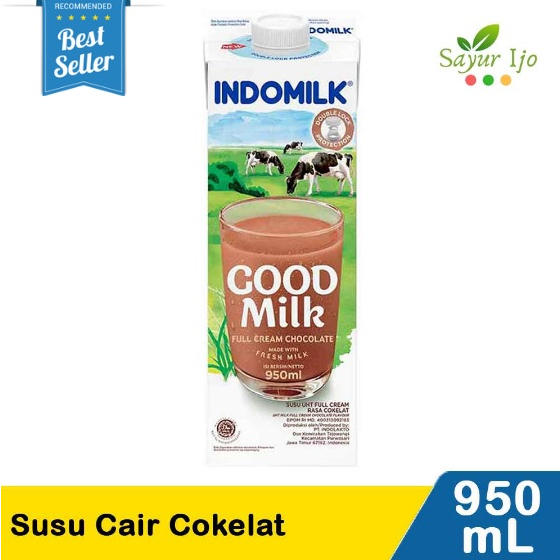 Jual INDOMILK Susu Cair Cokelat 950 ML Fresh Milk UHT Rasa Coklat Segar | Shopee Indonesia