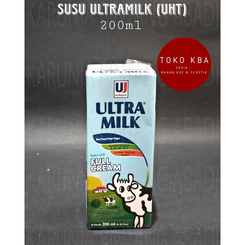 Jual Susu Ultra Milk Full Cream Fresh UHT ( 200 mL | 1 L ) | Shopee Indonesia