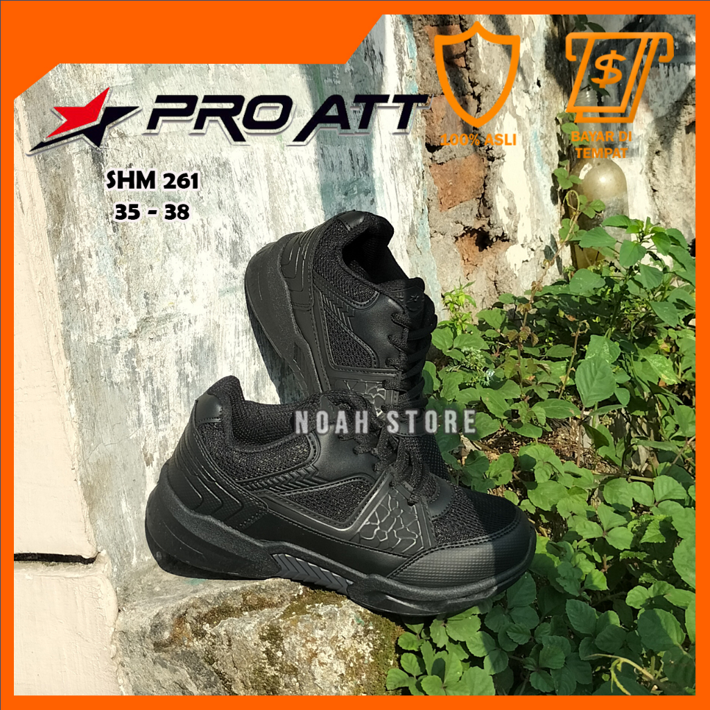 Jual NOAH - Sepatu Sekolah PRO ATT SHM 261 35-38 /Sepatu Tali /Sepatu Sekolah Hitam /Sepatu ...