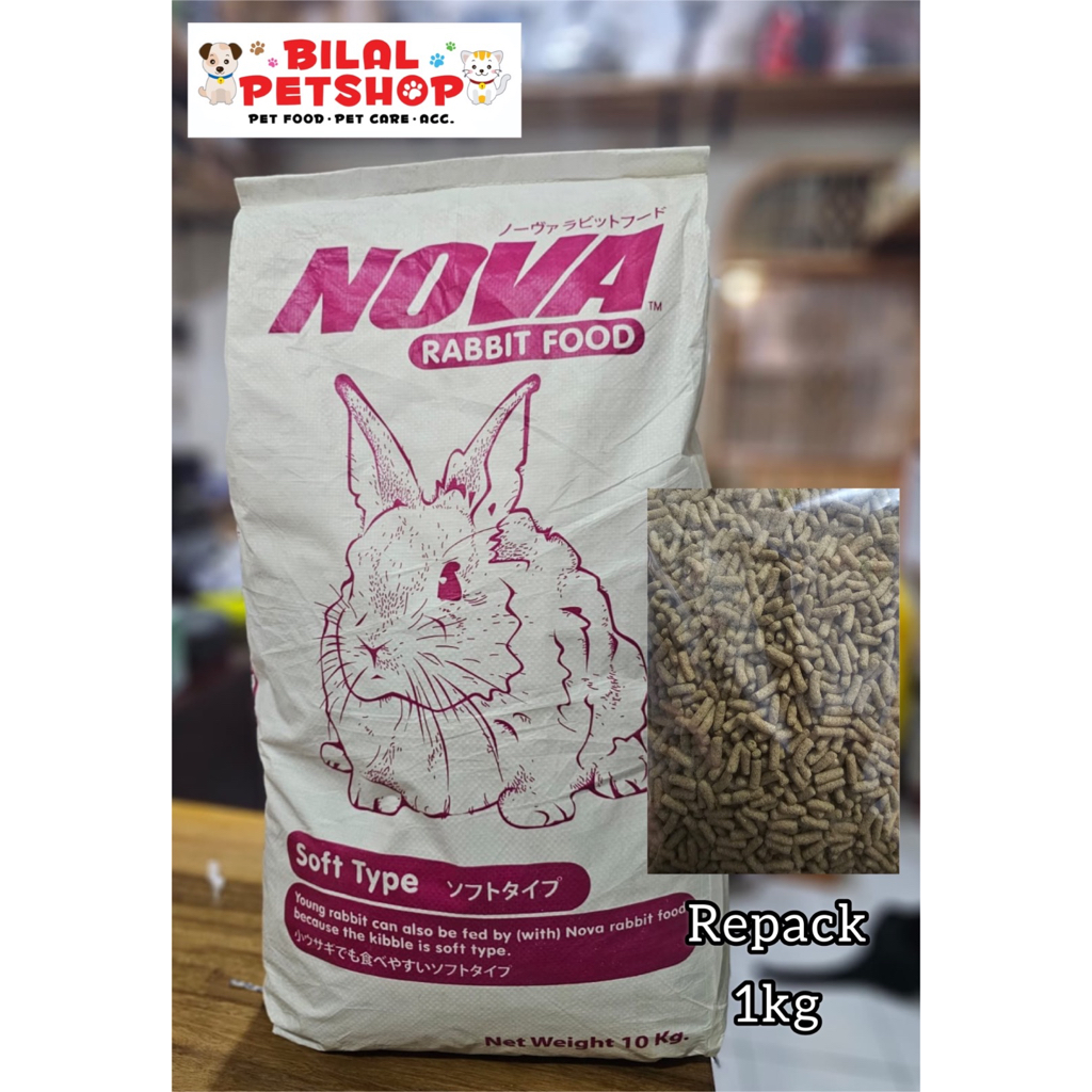 Jual NOVA Rabbit Repack 1kg Rabbit Food/Makanan Kelinci 1kg | Shopee ...