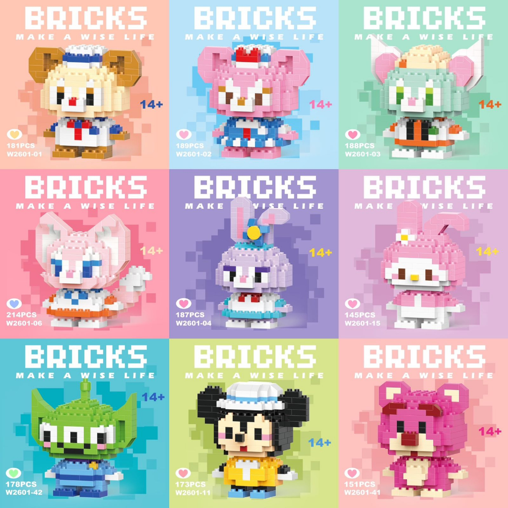 Jual BRICKS DIY Mini Toys Model Kartun Building Blok Nano Block Kartun ...