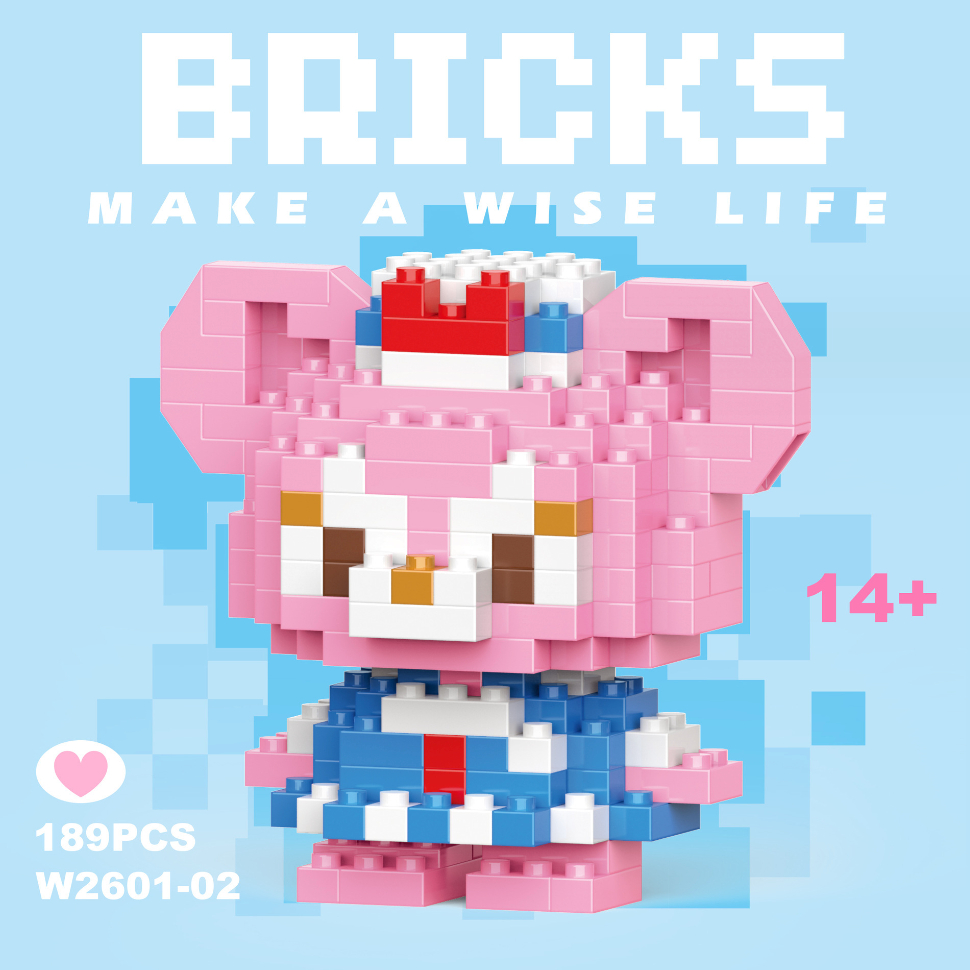 Jual BRICKS DIY Mini Toys Model Kartun Building Blok Nano Block Kartun Mainan Balok Susun ...