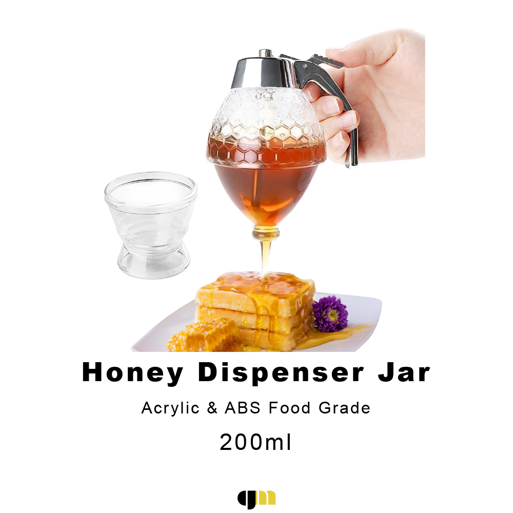 Jual Dispenser Jar Madu Honey Sirup Serbaguna 200ml Sarang Lebah ...