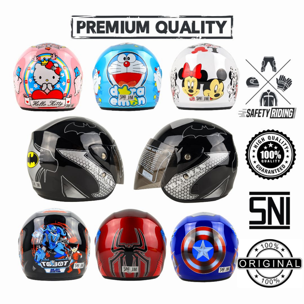 Jual Helm Helem Anak Perempuan Laki Laki Cewek Cowok Motif Karakter ...