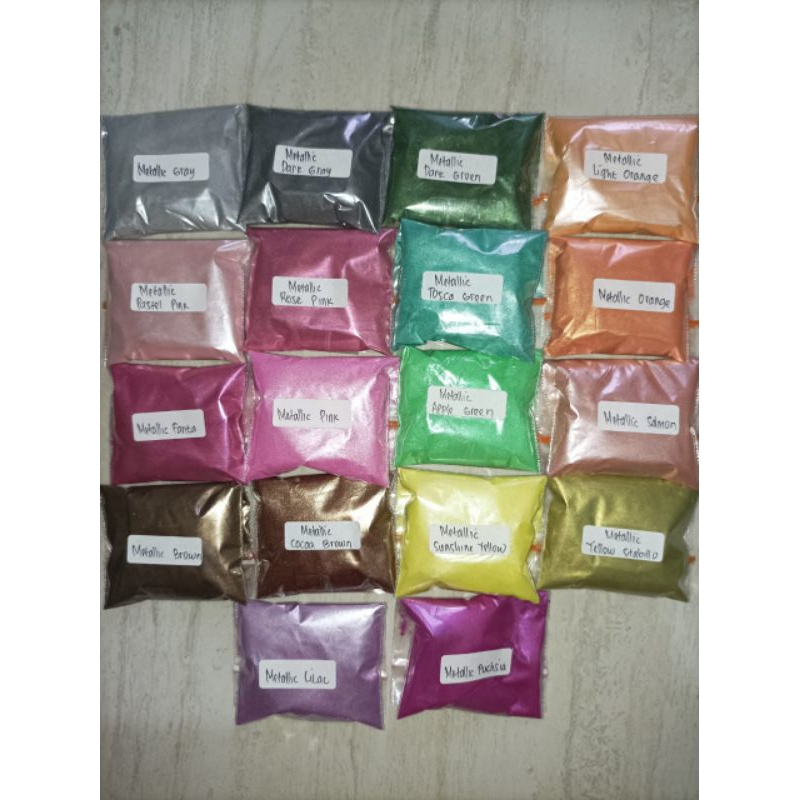 Jual Pigmen metalik/ Pigment Metallic/ Metalik powder/Metalic Bubuk ...