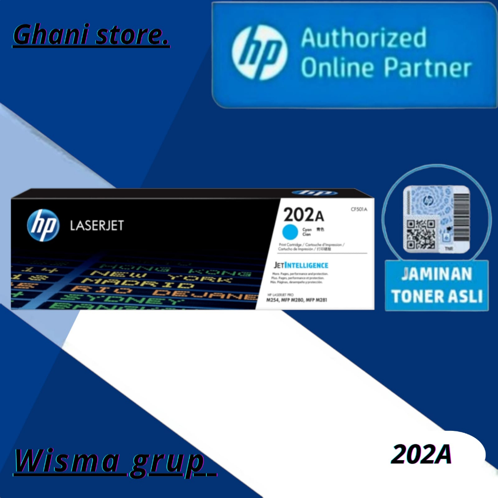 Jual Toner hp laserjet 202A cyan ( CF501A ) | Shopee Indonesia