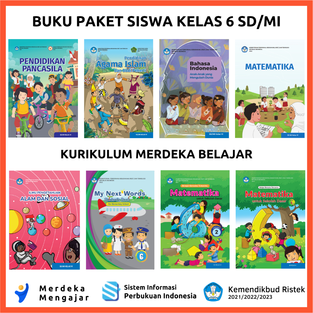 Jual Buku Paket Siswa Kelas 6 SD MI Kurikulum Merdeka Belajar Kumer /Buku Anak Sekolah Dasar ...
