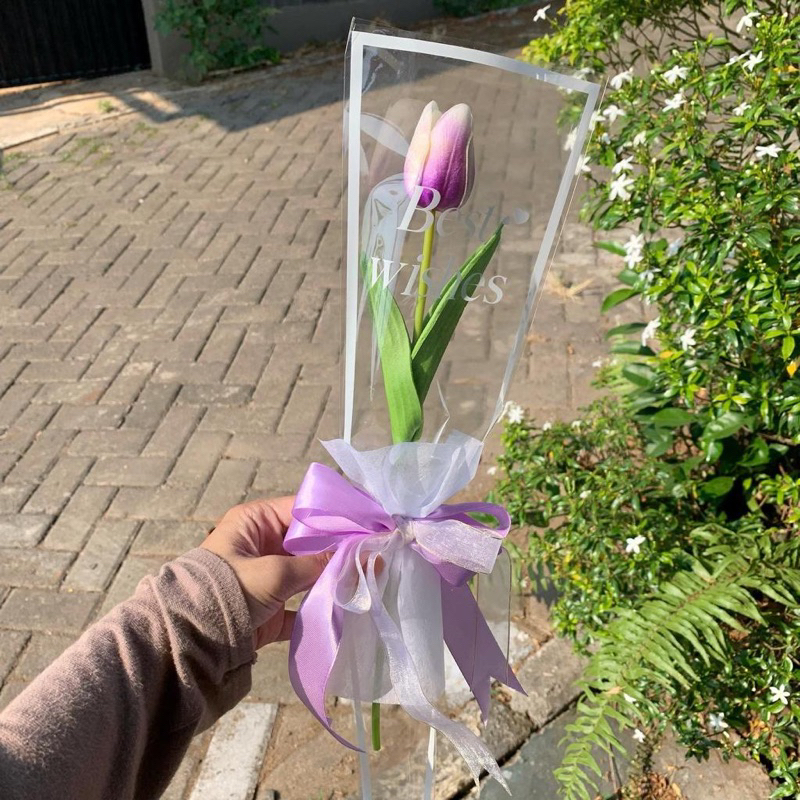 Jual Bouquet Single Tulip l buket bunga tulip single hadiah kado ulang ...