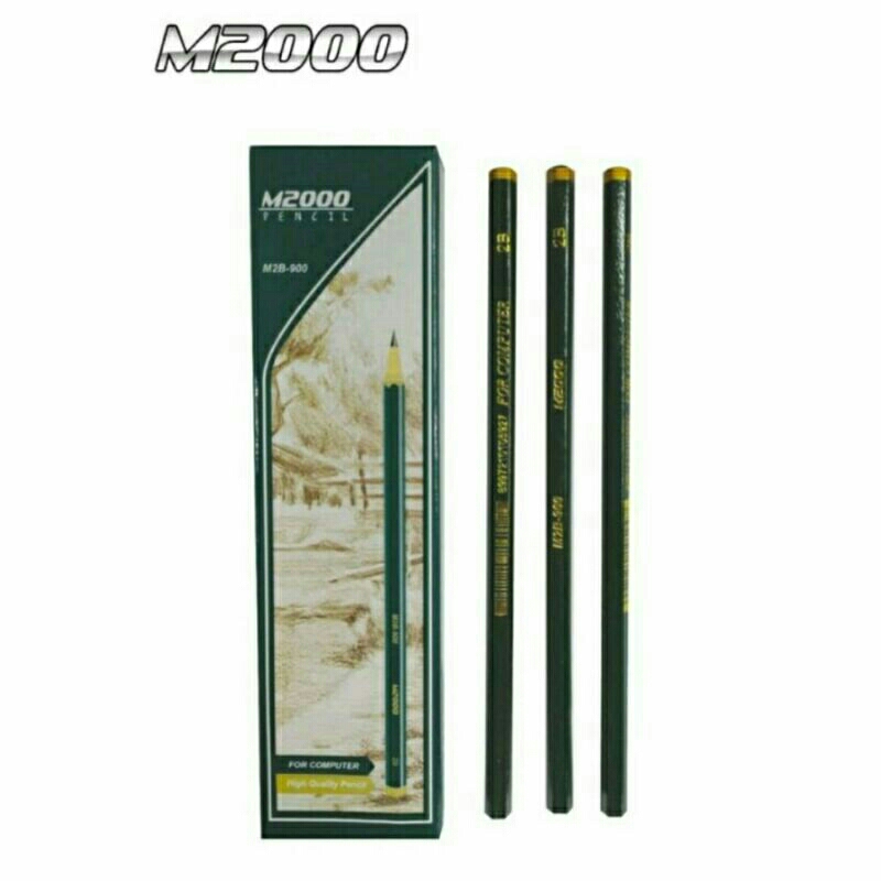 Jual Pensil 2B M2000 Pencil M2B-900 Hijau 1 Pack 12 Pcs | Shopee Indonesia