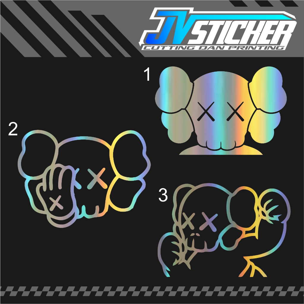 Jual STIKER LOGO KAWS CUTTING STICKER MOTOR | Shopee Indonesia