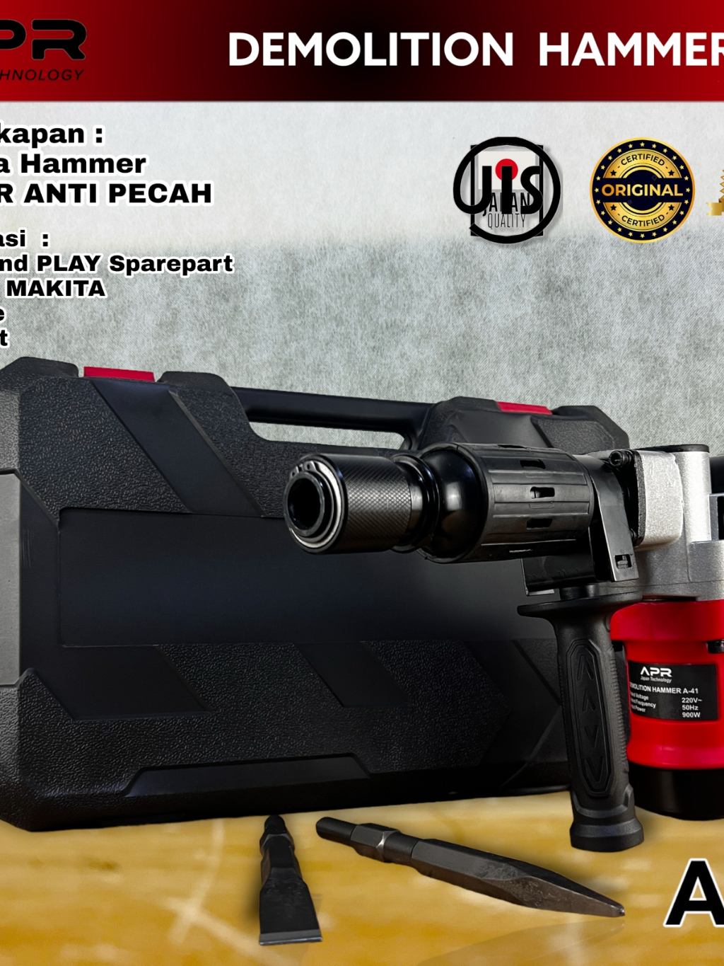 Jual Mesin bobok beton APR JAPAN TYPE A41 Jack hammer drill aspal batu tembok | Shopee Indonesia