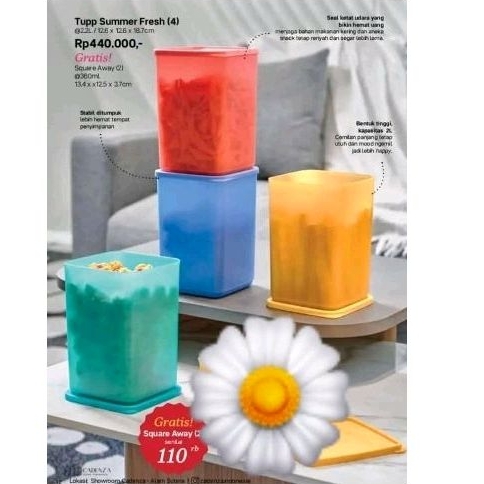 Jual tall square Tupperware (4) | Shopee Indonesia