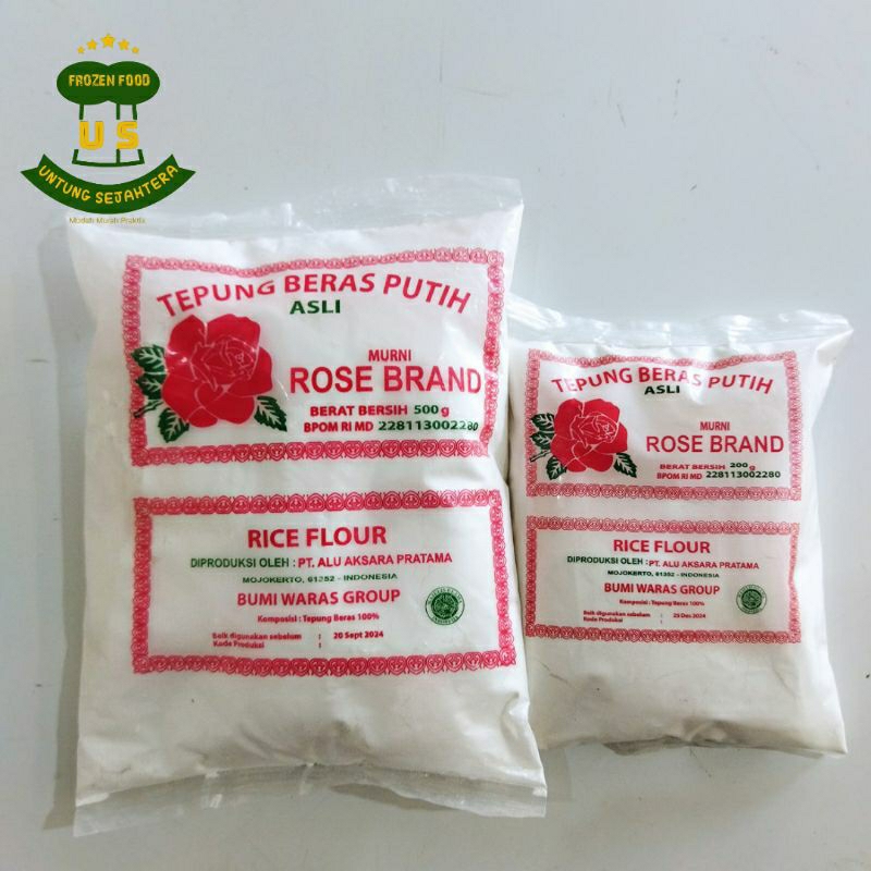 Jual Tepung Beras Rose Brand 200gr 500gr Tepung Beras 200 gram rosebrand ros brand | Shopee ...