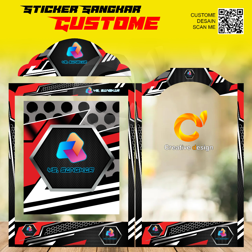 Jual STICKER SANGKAR DECAL KIPAS (LOGO/NAMA BISA DI GANTI) | Shopee ...