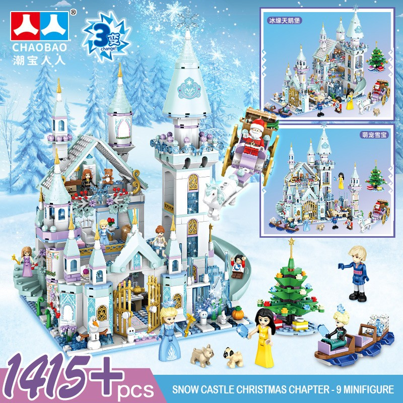 Jual Bricks Frozen Princess Elsa Snow Castle Christmas Chapter 1415 Pcs ...