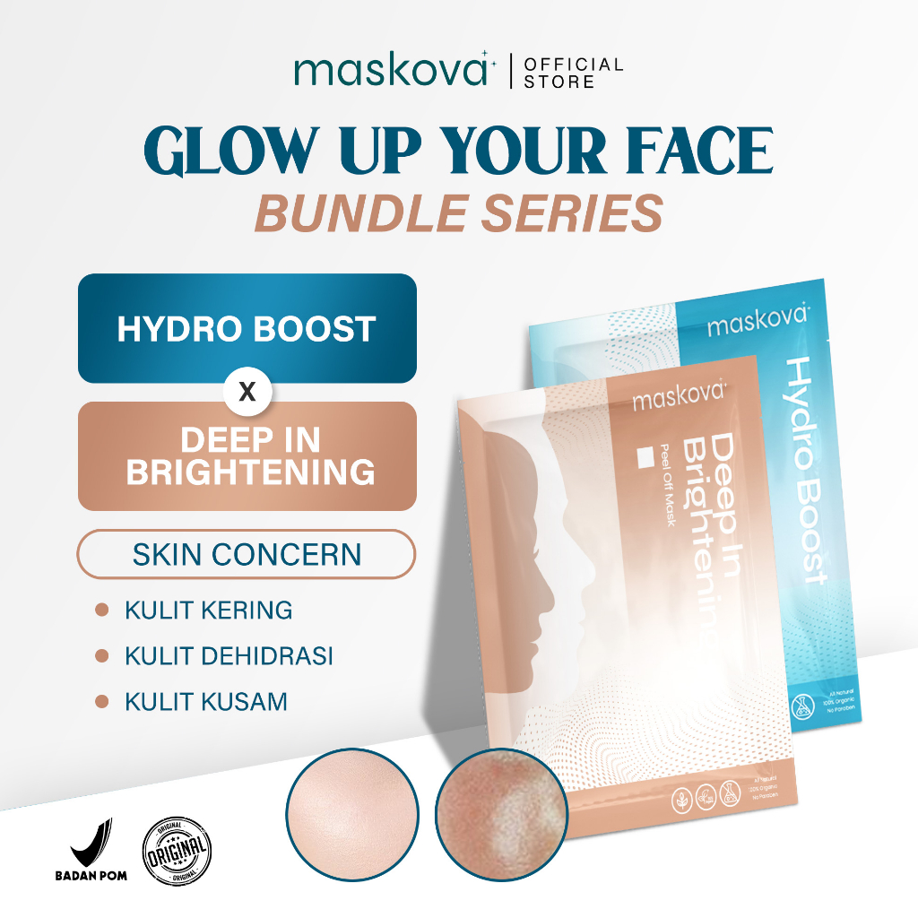 Jual Combo Masker Glowing By MASKOVA | Mampu Mencerahkan 3x Lebih ...