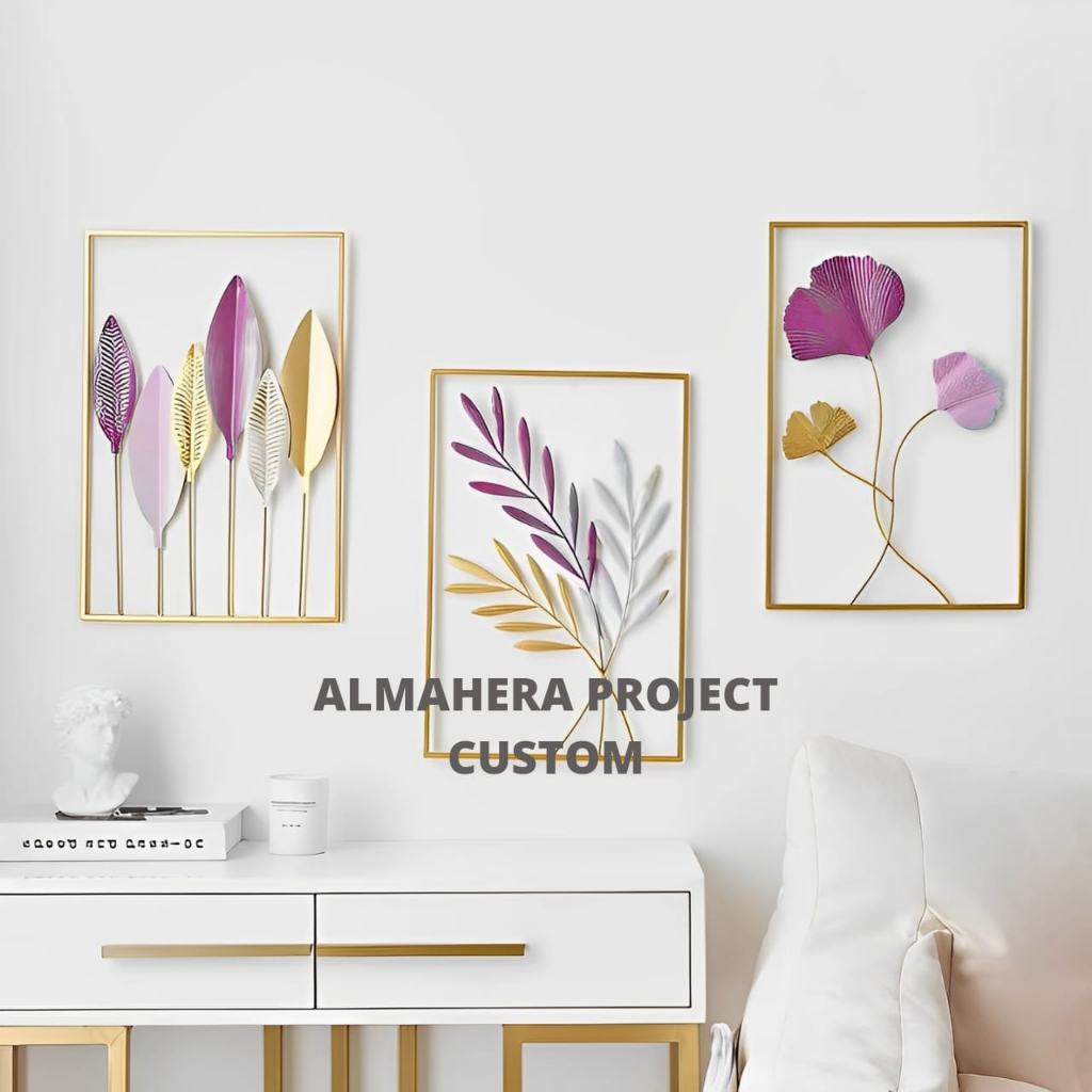 Jual wall decor Hiasan Dinding Frame Metal Walldecor ukuran 60x40 cm ...