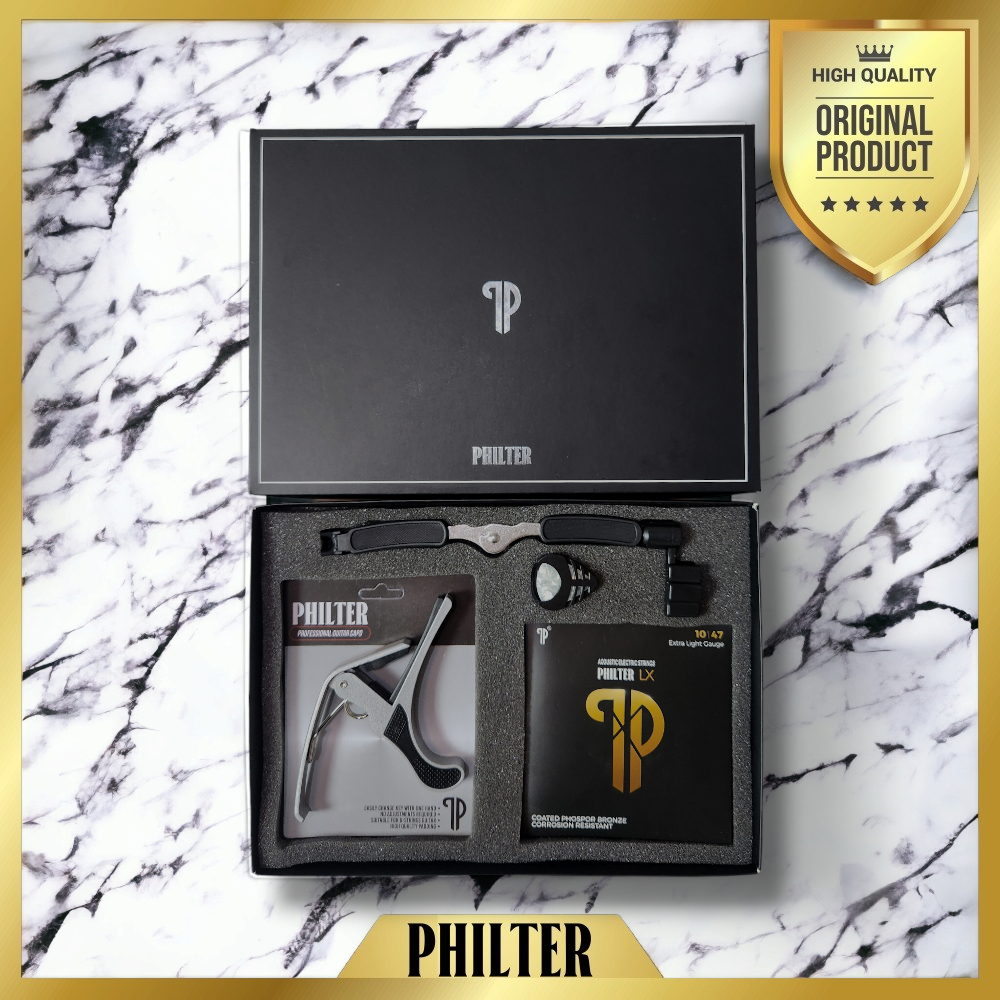 Jual Bundling Gift Box Set Senar Gitar Philter Akustik Elektrik Klasik ...