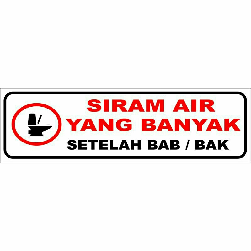 Jual stiker siram air yang banyak setelah bab / bak | Shopee Indonesia