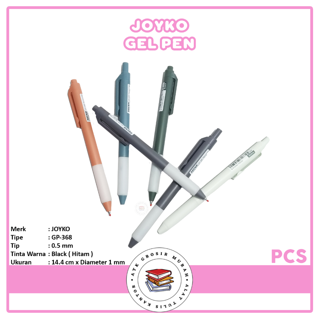 Jual JOYKO - Gel Pen GP-368 Morand - Hitam - Pcs | Shopee Indonesia