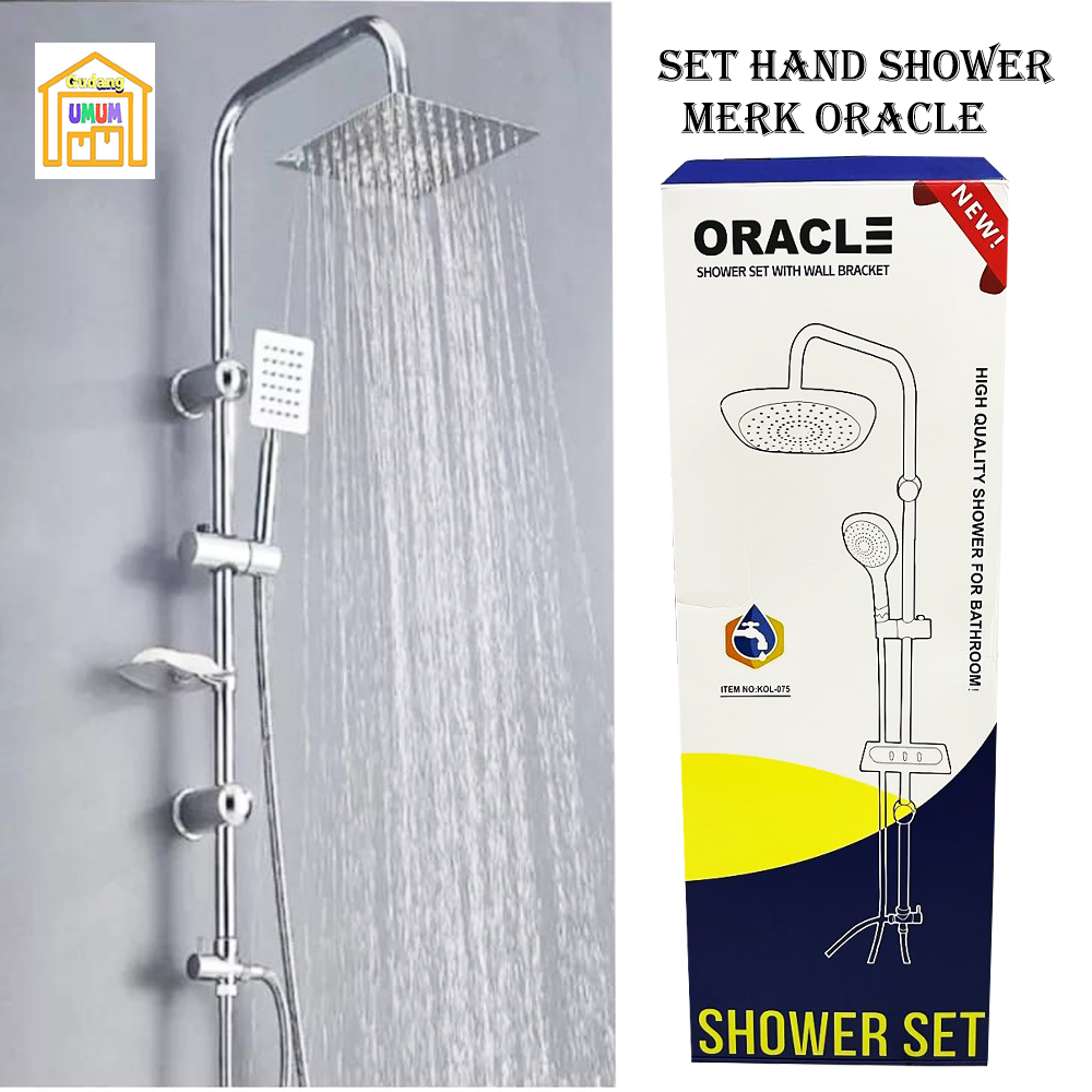 Jual Set Tiang Shower Stainless Kamar Mandi Oracle Hand Shower ...